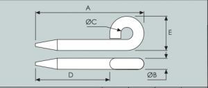 Round 6mm Cotter Pin and Chain (tf105) - Trailerspares.ie